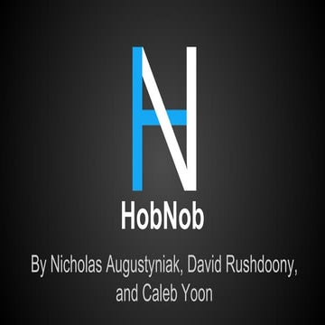 HobNob presentation | PDF
