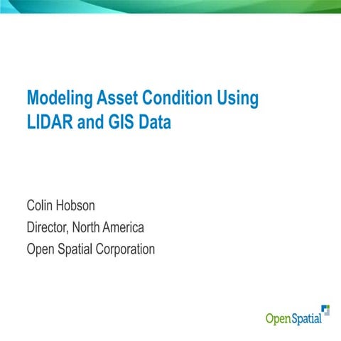 2013 ASPRS Track, Modeling Asset Condition Using LIDAR and GIS Data by ...