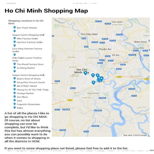 Ho chi minh shopping map | PDF