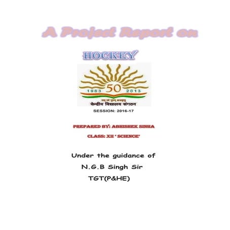 Hockey project class12 | DOCX