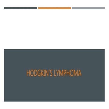 Hodgkin's lymphoma | PPTX