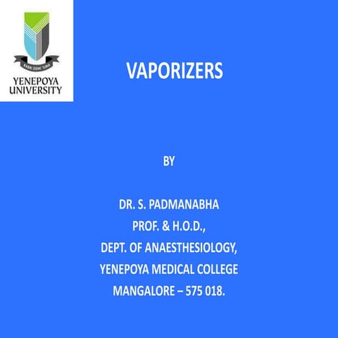 vaporizer(dr.s.p) | PPTX