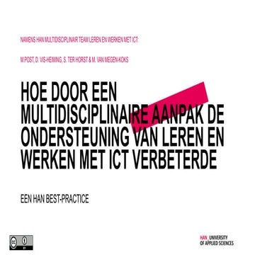 Hoe door een multidisciplinaire aanpak de ondersteuning van het leren ...