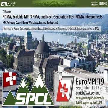 RDMA, Scalable MPI-3 RMA, and Next-Generation Post-RDMA Interconnects | PDF | Operating Systems ...