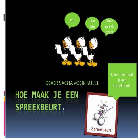 Hoe maak je een spreekbeurt | PPTX