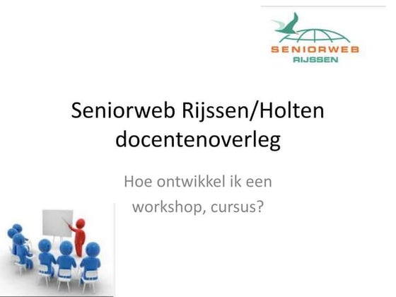 Hoe ontwikkel ik een workshop | PPT