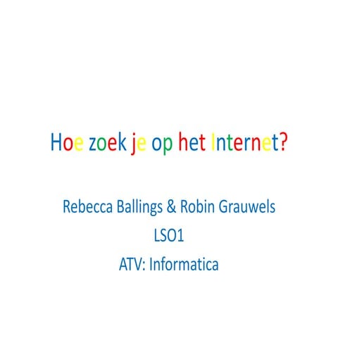 Presentatie webbrowsers | PPTX
