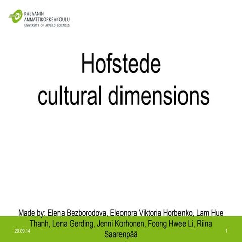 Hofstede studies india | DOC
