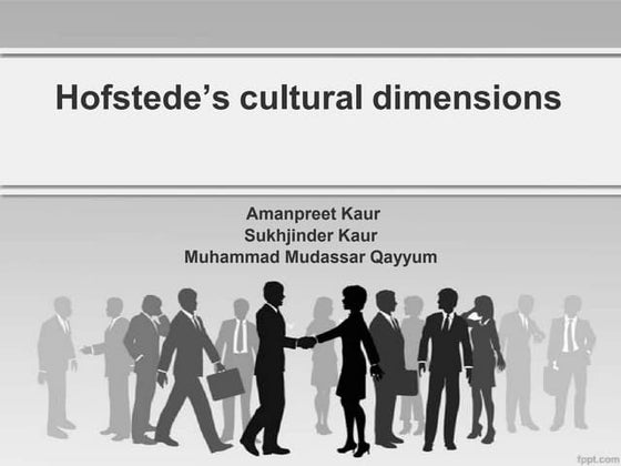 Hofstede's cultural dimensions | PPTX