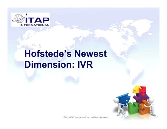 Hofstede's cultural dimensions | PPTX