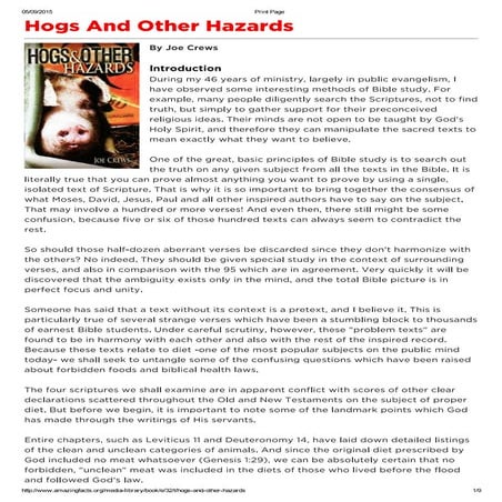 Hogs and other hazards | PDF