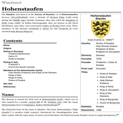 Hohenstaufen wikipedia | PDF