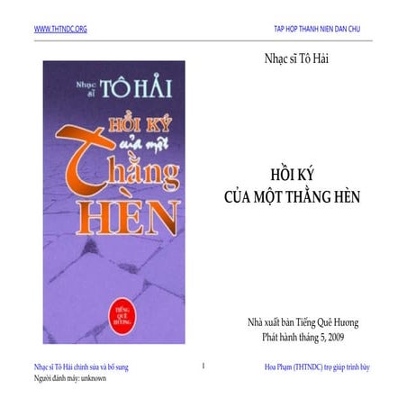 Hoi Ky Cua Mot Thang Hen | PDF