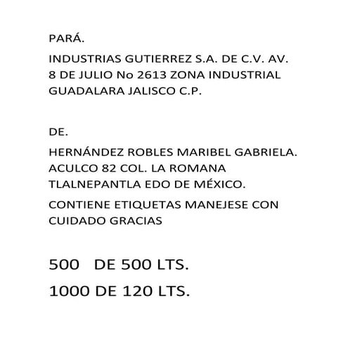Hoja de embarque | DOCX