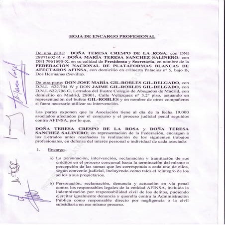 Hoja de encargo abogado gil robles | PDF