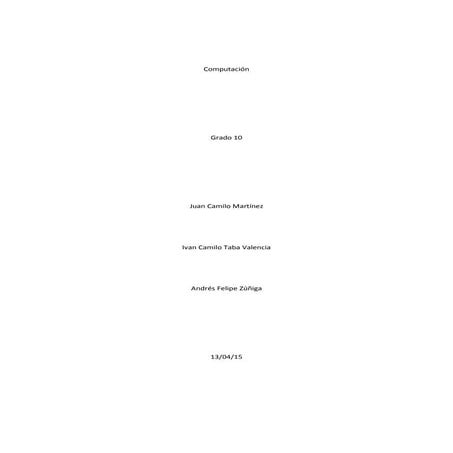 Hoja de presentacion | DOCX | Computing | Technology & Computing