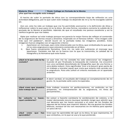 Hoja de reflexión | DOC