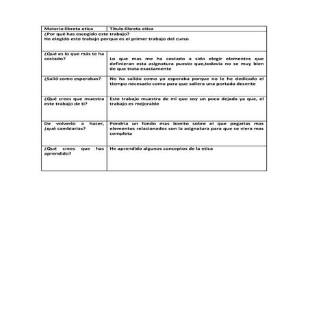 Hoja de reflexión | DOC