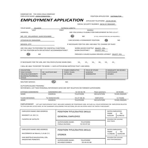 Landers email job application | PDF