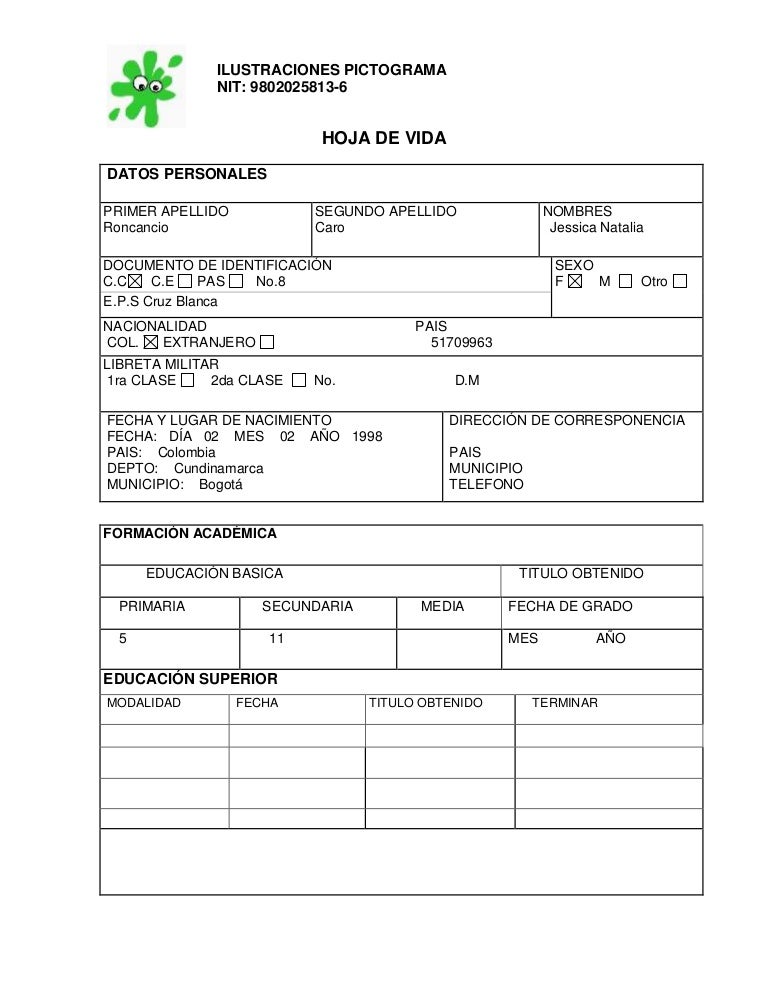 Hoja de Vida Corporativa