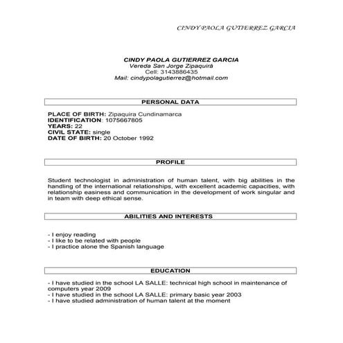 CURRICULUM VITAE | DOC