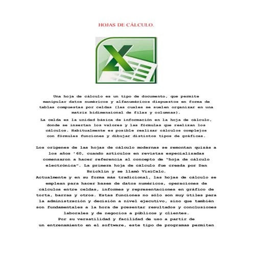 Hoja de calculo | PPTX