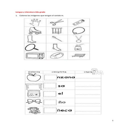 Hojas De Trabajo De Clasificación De Sonido Inicial
