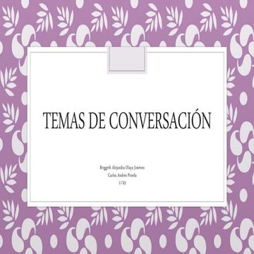 Temas de conversacion | PPTX