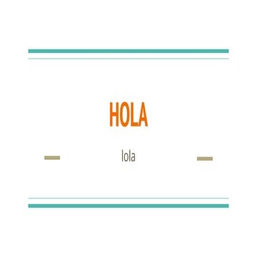 Hola lola | PPT