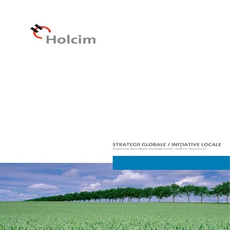 Raport de CSR al Holcim Romania 2006 | PDF