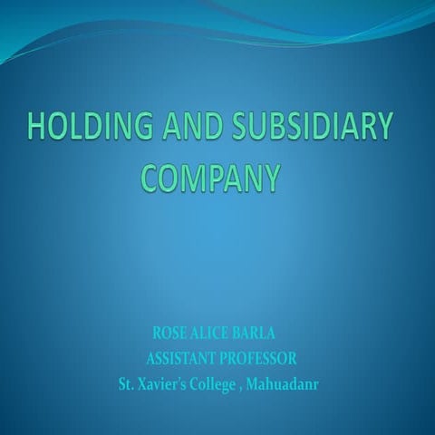 Holding and subsidiary company | PPTX