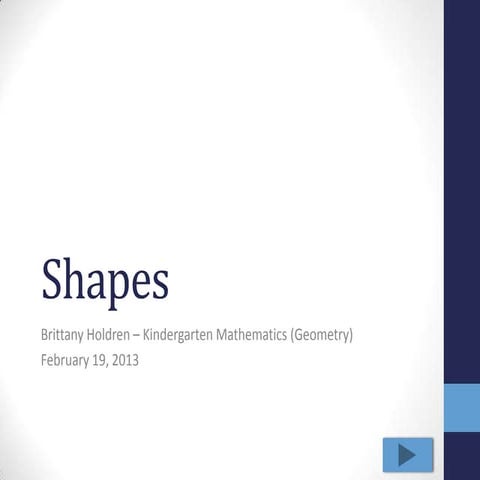 Shapes for kindergarten | PPTX