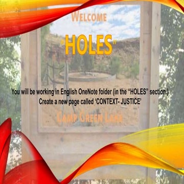 Holes Context #3: Justice | PPTX