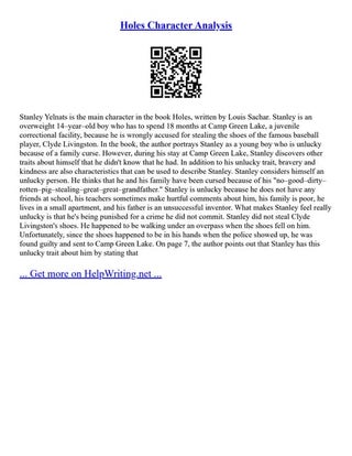 Holes Characters | PPT