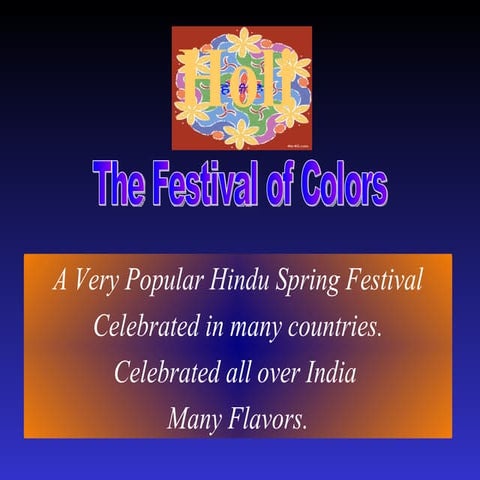 Holi ppt | PPTX