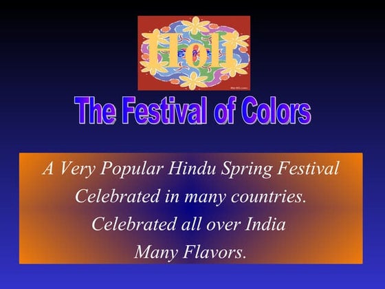 Happy holi PowerPoint Presentation (Holi PPT) | PPT