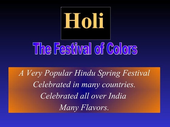 Happy holi PowerPoint Presentation (Holi PPT) | PPT
