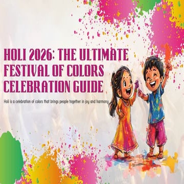 Festival of Colors 2026: Holi Date & Highlights | PDF
