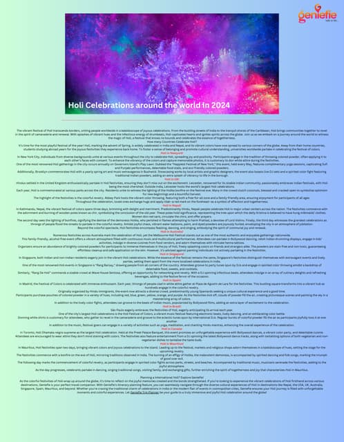 Presentation on Holi | PPT | Hinduism | Religion & Spirituality