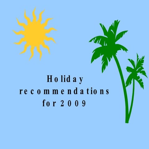 Holiday.Recommendations.2009 | National & Civic Holidays | Holidays
