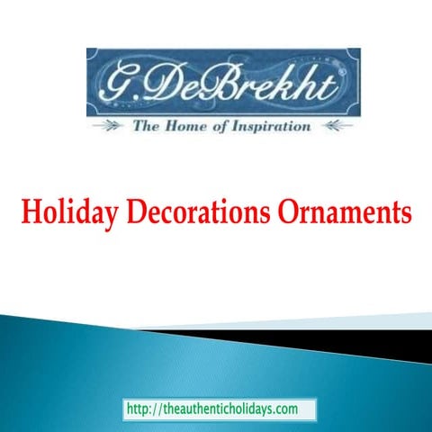 Holiday decorations ornaments | PPT