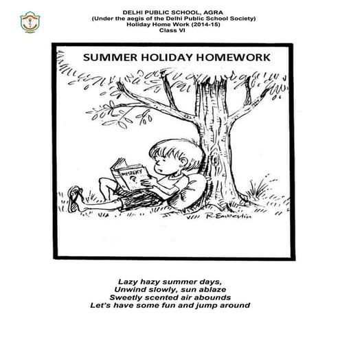 Holiday homework class vi | PDF