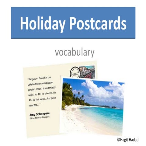 Holiday postcards | PPT