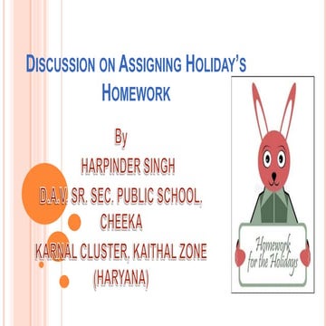 Holidays Homework for Political Science and Social Science Students | PPTX