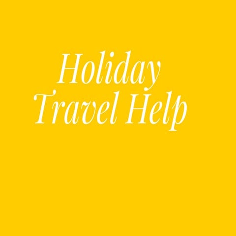 Holiday Travel Help | PDF
