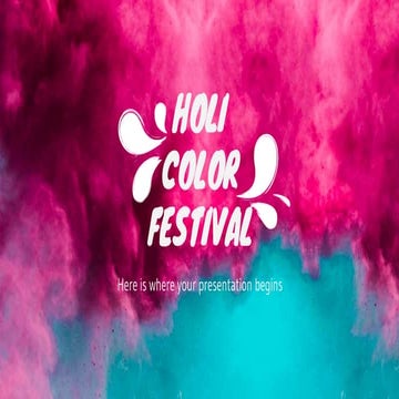 Holi Festival by Slidesgo Presentación con diseño de Holi | PPT