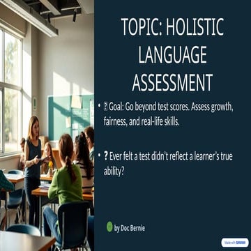 HOLISTIC-ASSESSMENT a presentation during URS-R MAT English Seminar | PPT