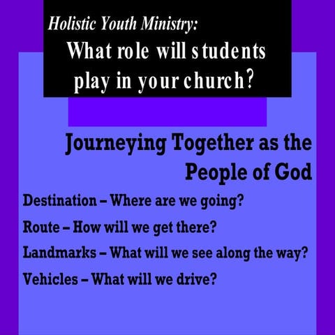 Holistic Youth Ministry | PPT