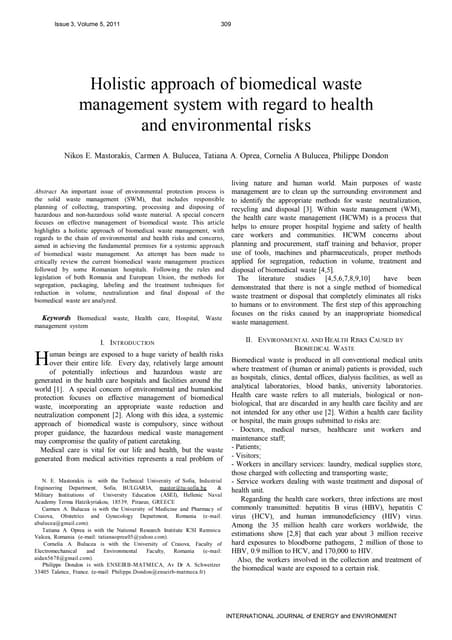 impact of Biomedical Waste | PPT