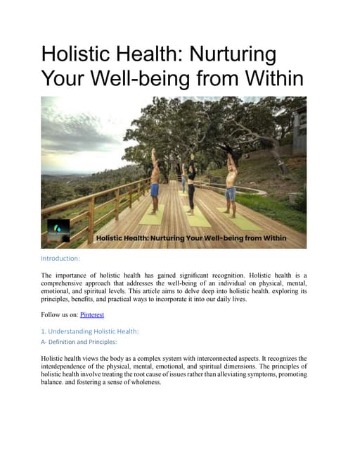 A Journey to Wellness: Your Guide to Healthy Living | PPT